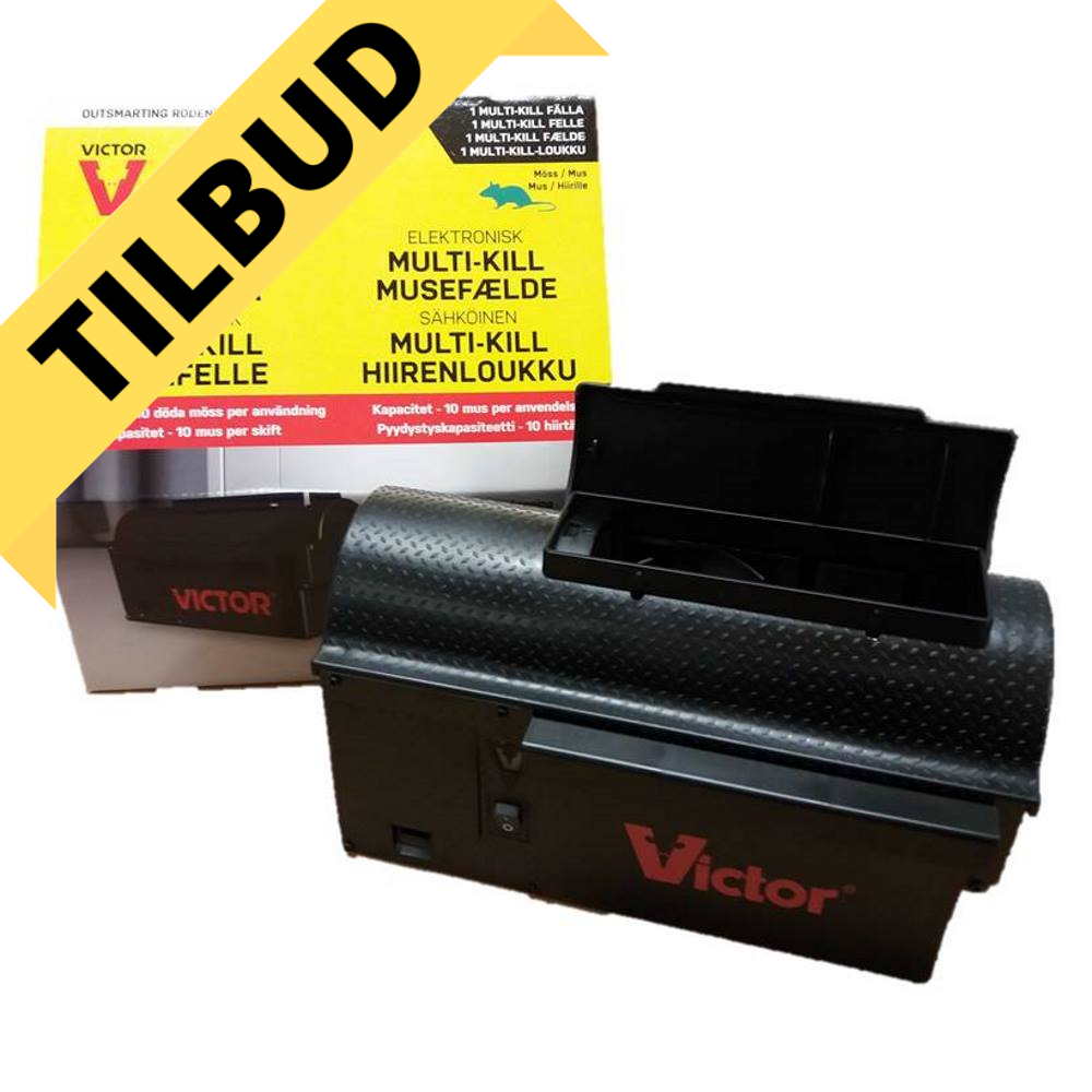 Victor elektronisk musefelle – multikill – 10 mus – skadedyrshop
